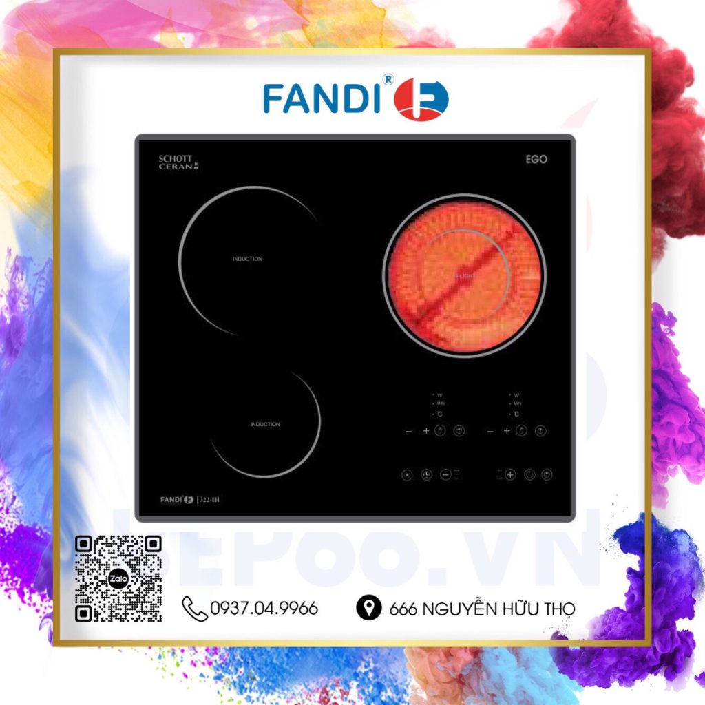 Bếp Điện Kết Hợp Từ Fandi FD 322IH Tặng Bộ Nồi Cao Cấp – Bếp 66